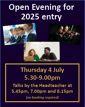Open Evening - Thursday 4 July 5.30-9.00pm - Latest News - St Bede's School